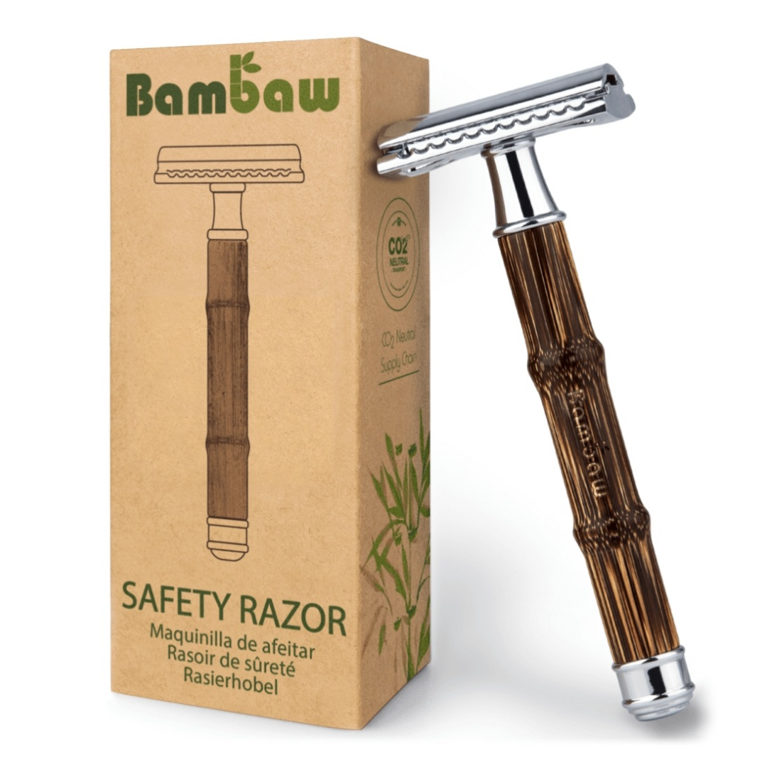 BAMBAW Bamboo safety razor SLIM SILVER - Greenspells